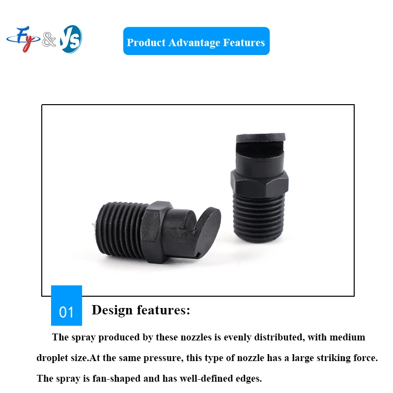 PP Plastic Wide-Angle Flat Fan Nozzle 120° Spray Industrial Cleaning ...
