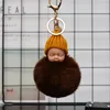 Cute Sleeping Baby Hairball Key Chain Creative Gift Cute Sleeping Baby ...