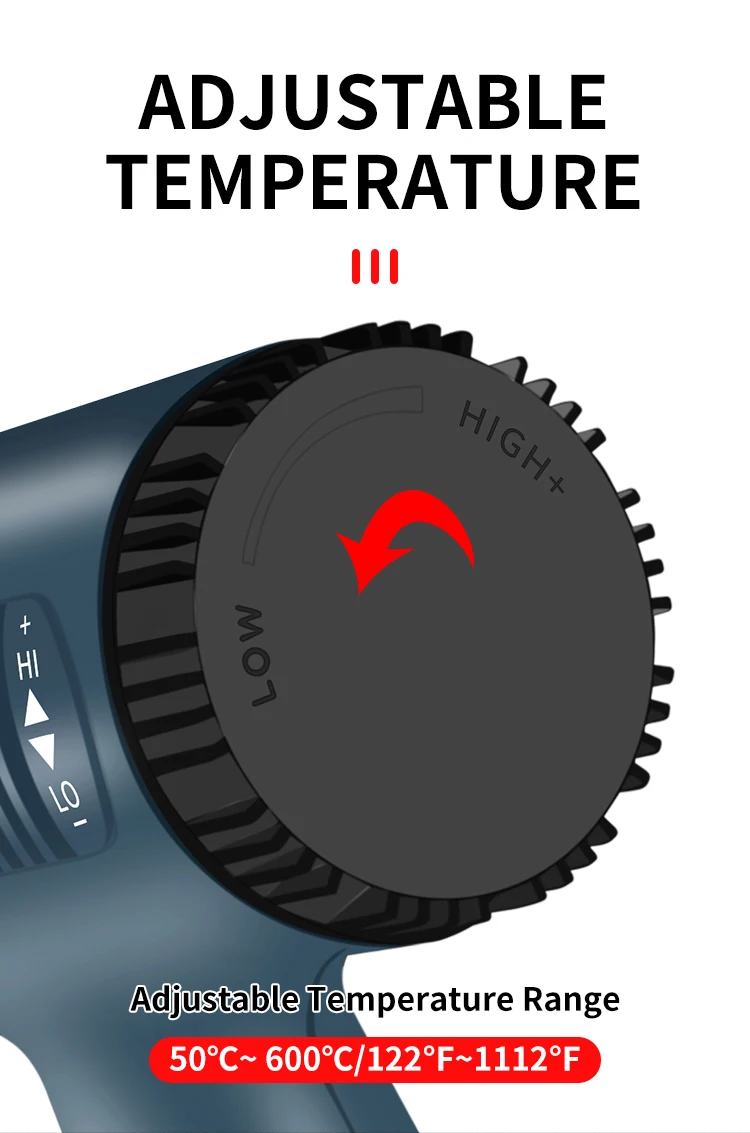 2000W Heat Gun - Fast Heating with Adjustable Temperature
