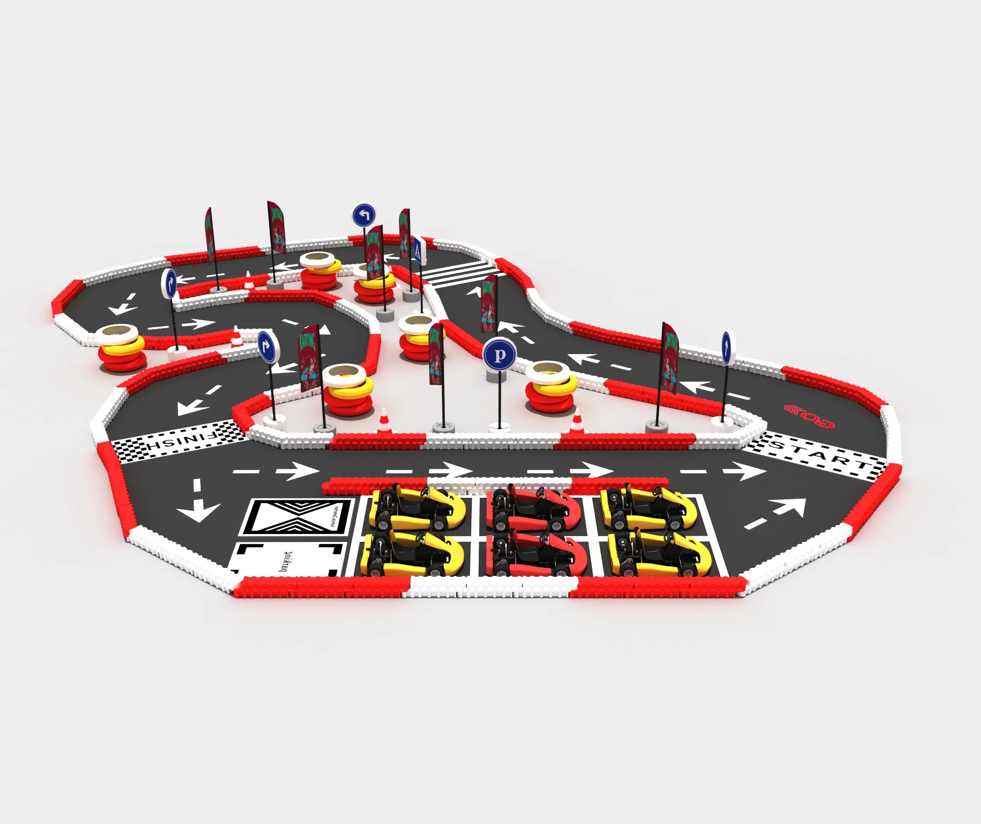 Custom Design Go Karts Race Track - Electric & Safe