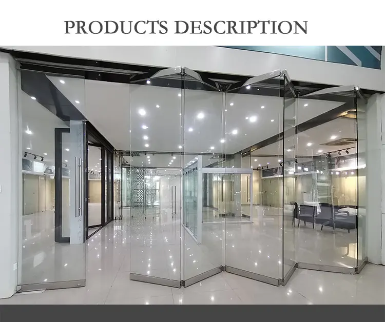 Large Commercial Design Interior Folding Glass Door - Modern Style with ...