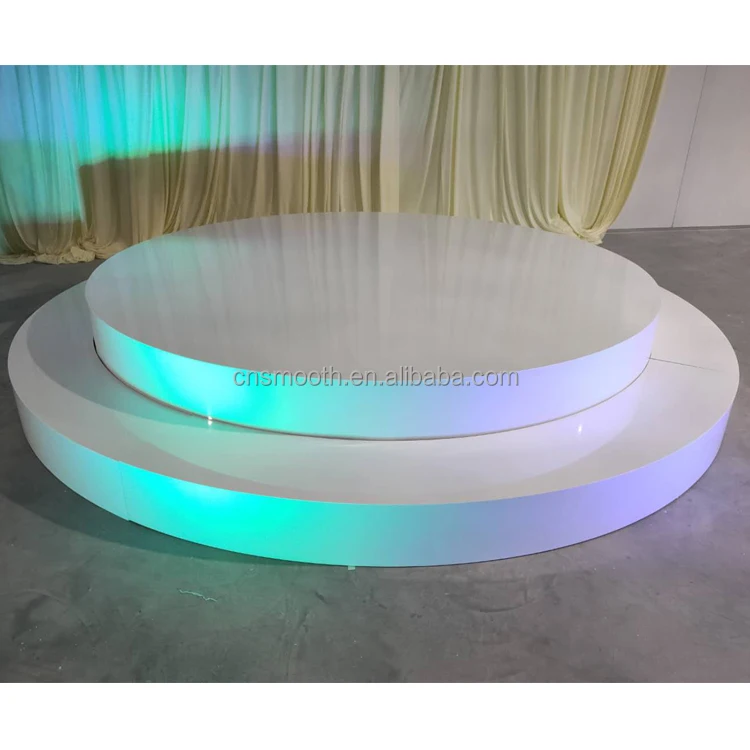 Portable Acrylic Round Wedding Stage Platform for Elegant Backdrops ...