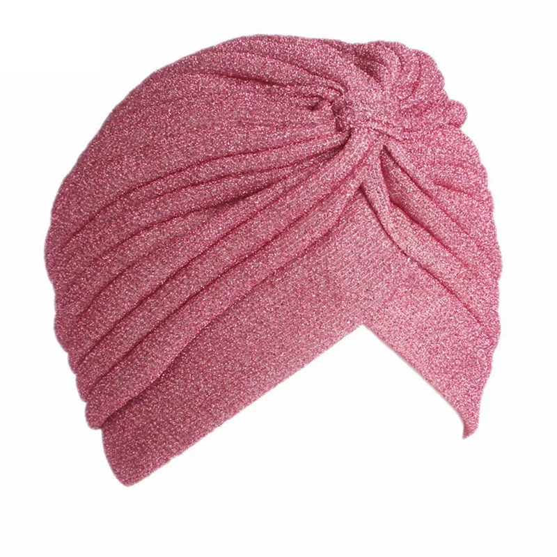 Hijabs Arab Popular Luxury Gold Turban Caps Knotted Muslim Hat Women ...