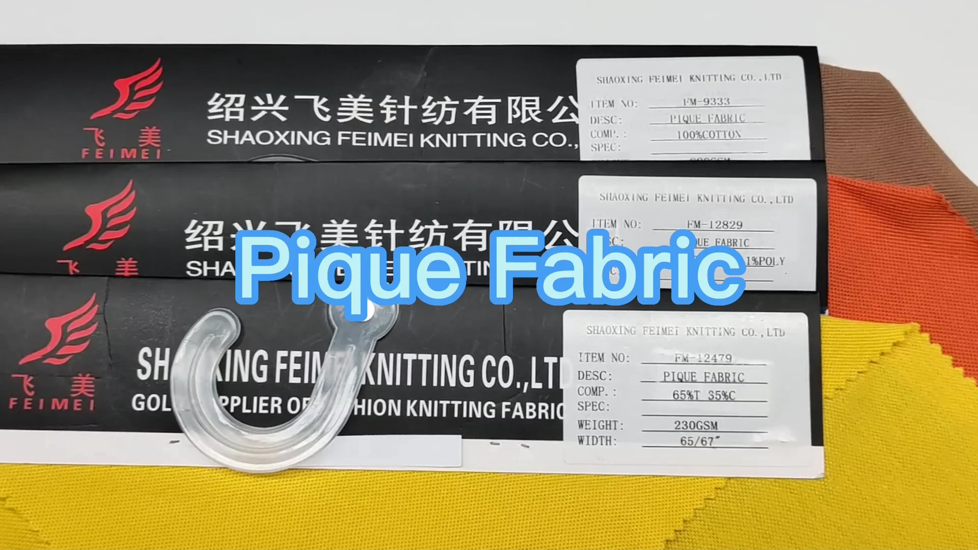 Eco Friendly Organic Cotton Recycled Polyester Rpet Knitted Pique Mesh ...