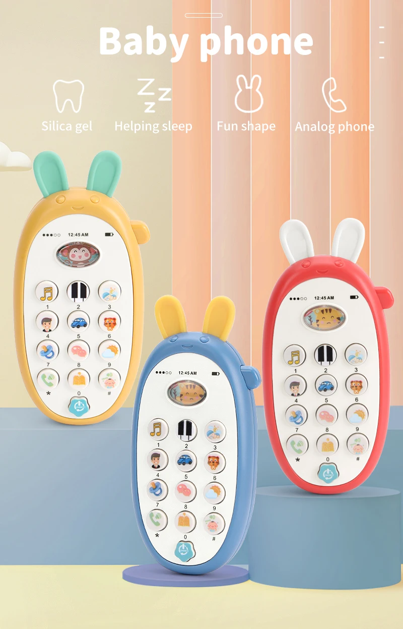 Cute Design Cartoon Learning Music Baby Phone Kids Toy Phone| Alibaba.com