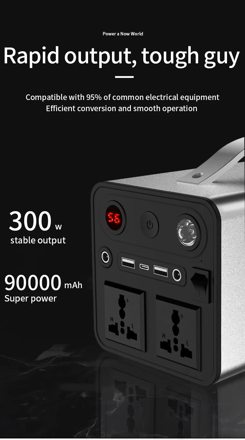 300w Movement Outdoor Solar Generator Camping Lifepo4 Battery Sending ...