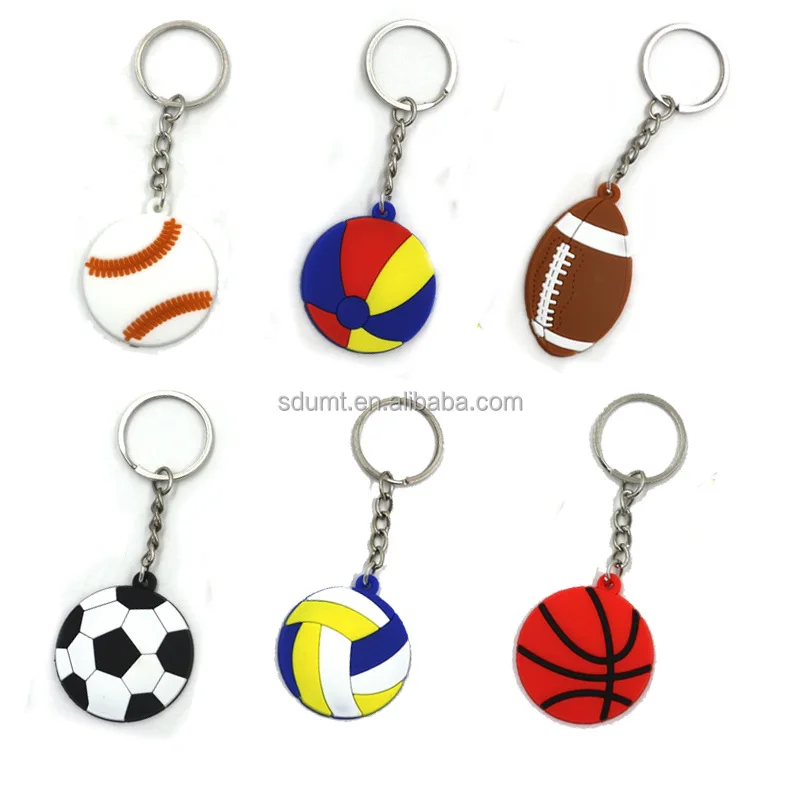 Football Baseball Basketball Volleyball Beach Ball Rugby Key Chain ...