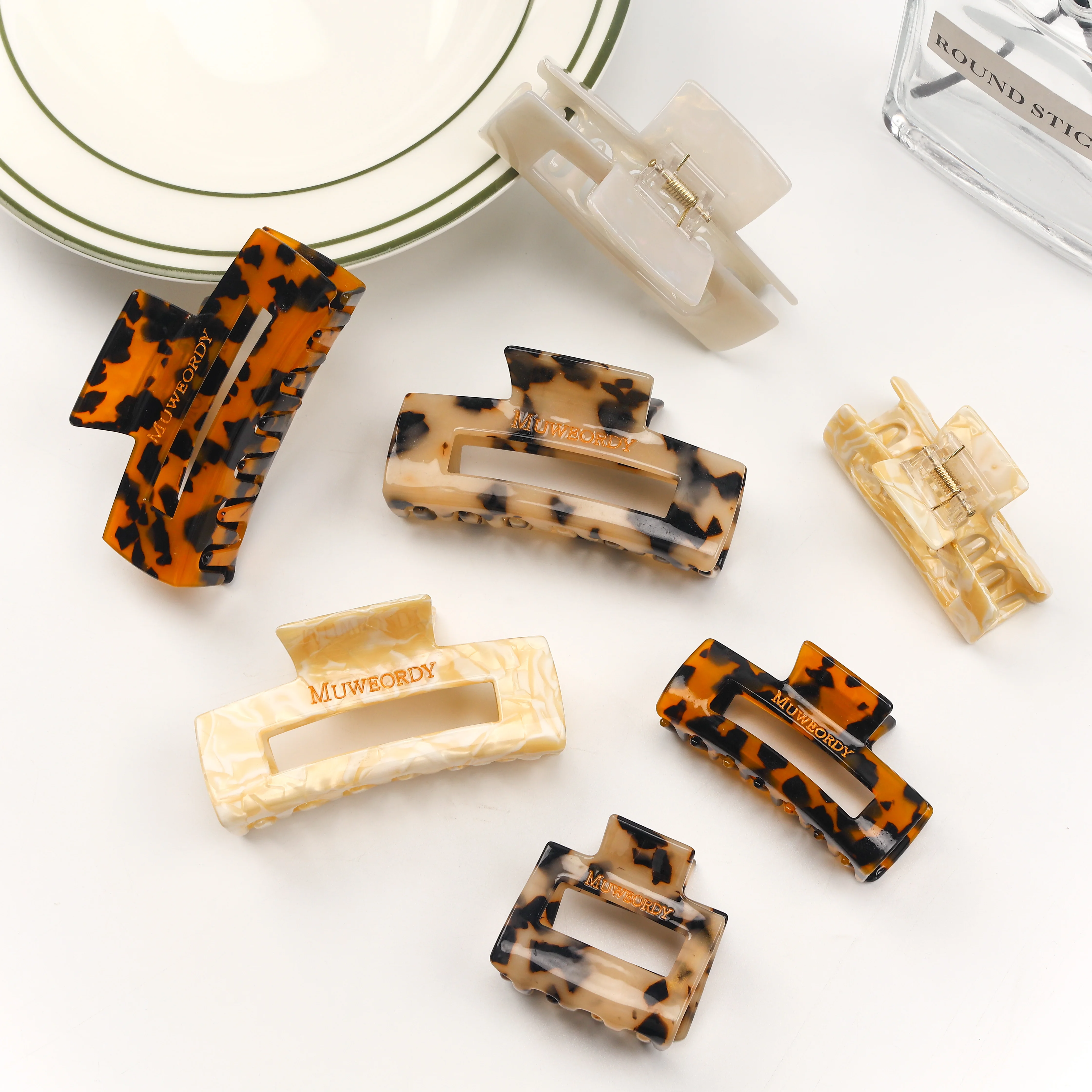 2024 New Fashion Korean Large Cellulose Acetate Hair Claw Custom ...