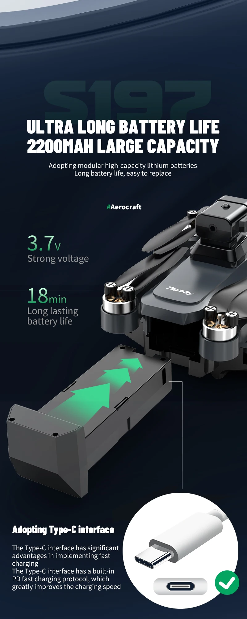 S197 GPS Controlled Brushless UAV for Aerial Photography with Dual ...