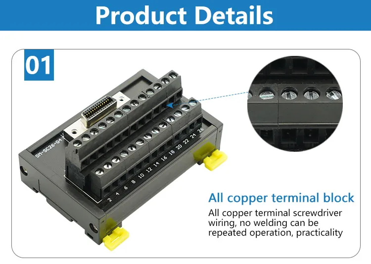 Scsi Adapter Sm-sc14/20/26/36/50/68/80/100 Screw Terminal Block ...