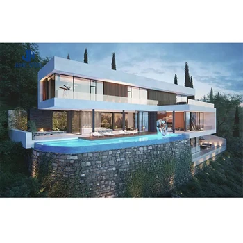 Villa Steel Structure Prefab Villa Modern Design Hotel Light Weight ...