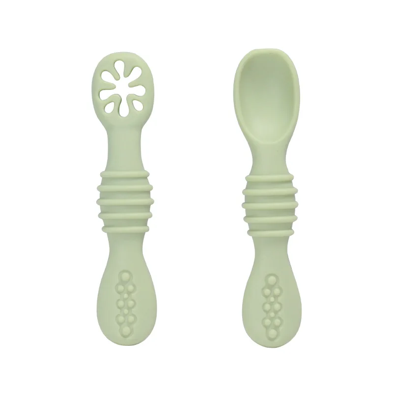 Baby Spoon And Fork Training Chew Spoon For Babies And Toddlers ...