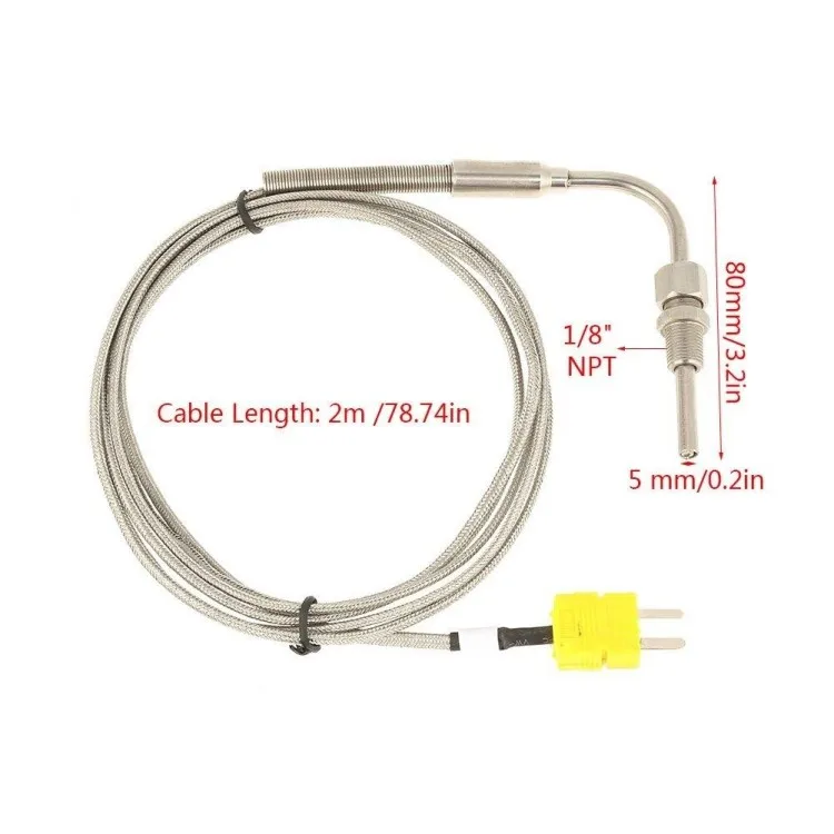 0-1300C Degree Egt Sensor EGT K Type Thermocouple Probe Temperature ...