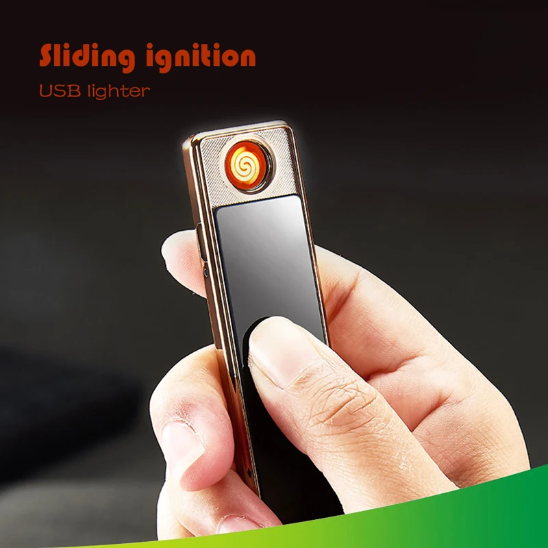 Sliding Ignition Usb Lighter Promotion Custom Logo Usb Rechargeable ...