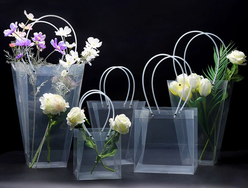 Wholesale Square Large Size PVC Transparent Plastic Bag