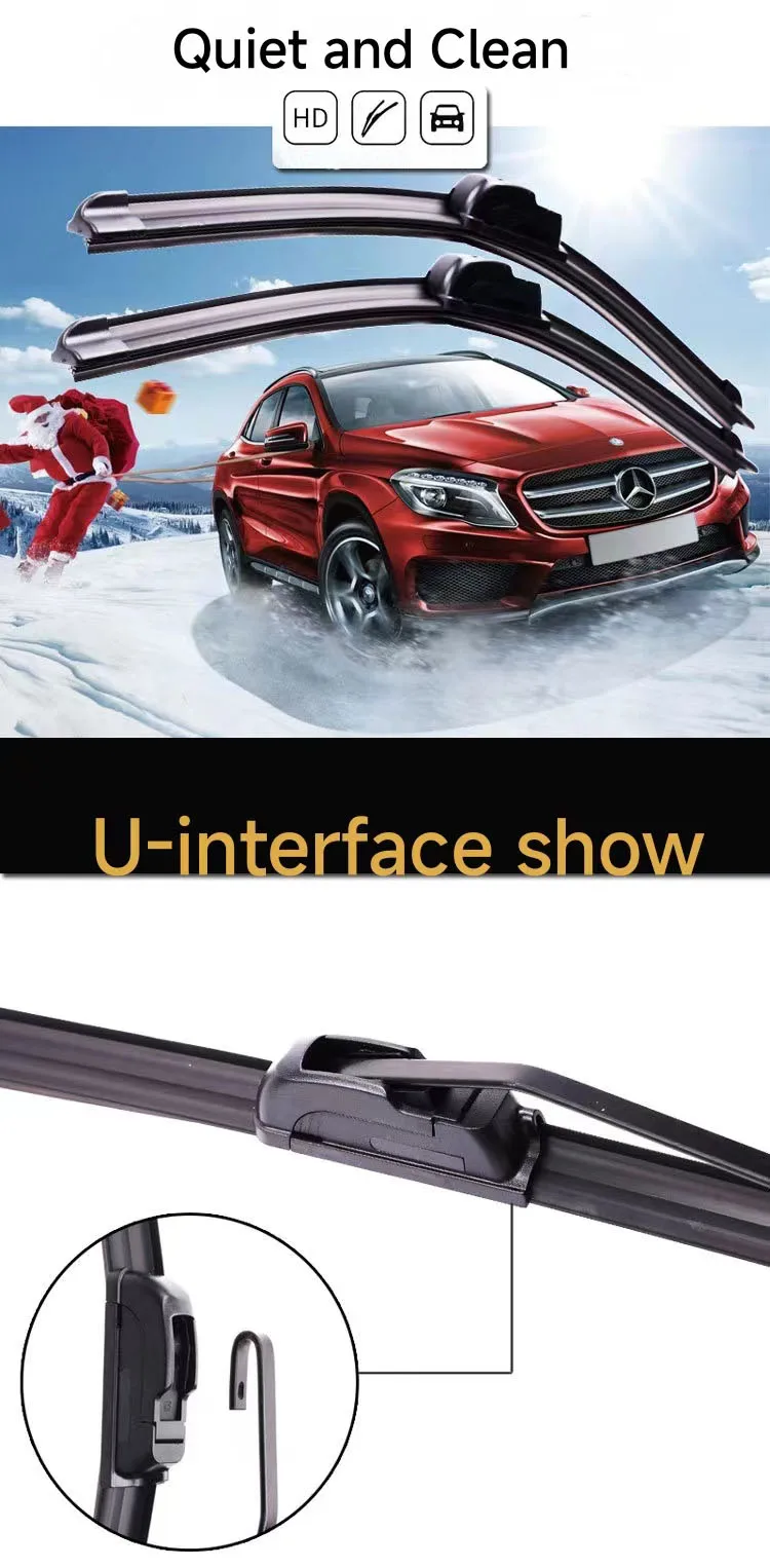U Shape Boneless Car Wiper Windshield Wipers - Buy Wiper,Car Wiper ...