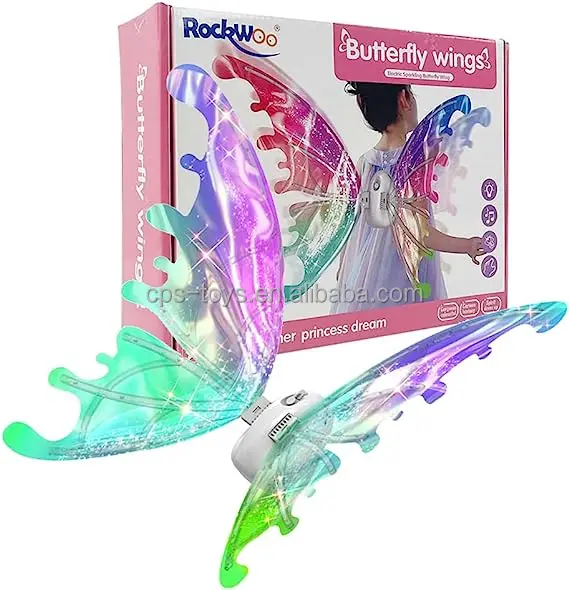 Light-Up Fairy Wings Toy - Colorful Butterfly Costume Wings with ...