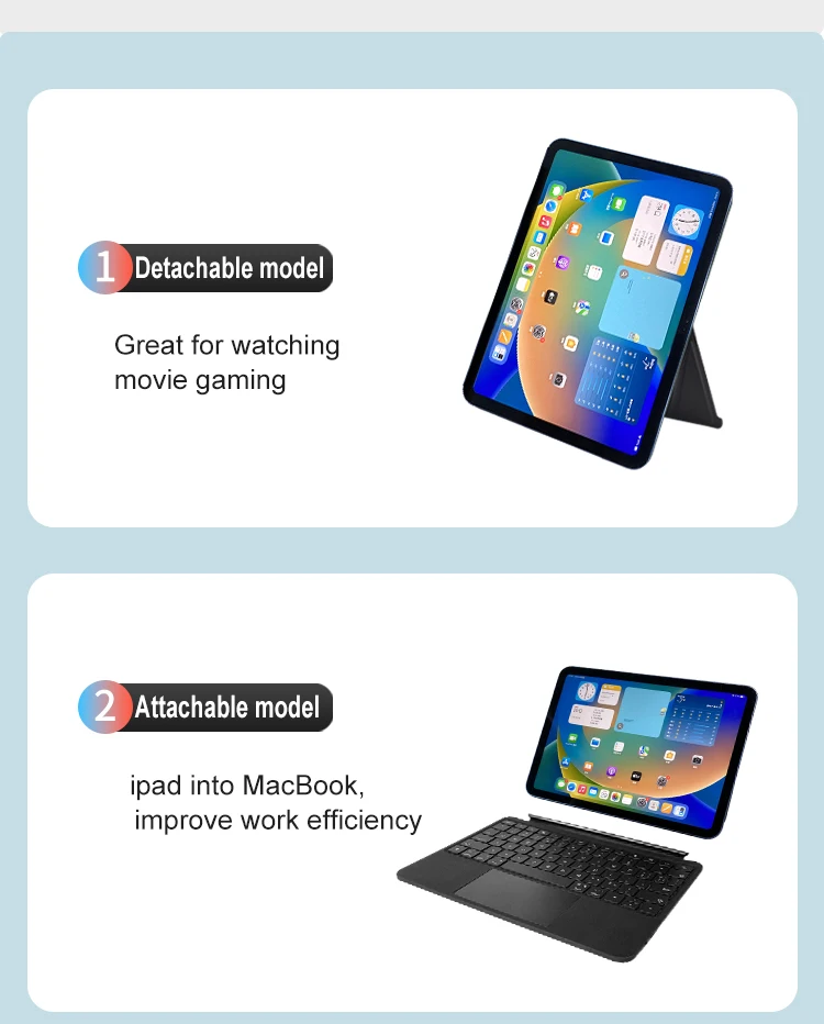 Folio Case Magnetic With Keyboard Magic Folio 10 Generation Touch Keyboard For Ipad 10th 10.9 ...