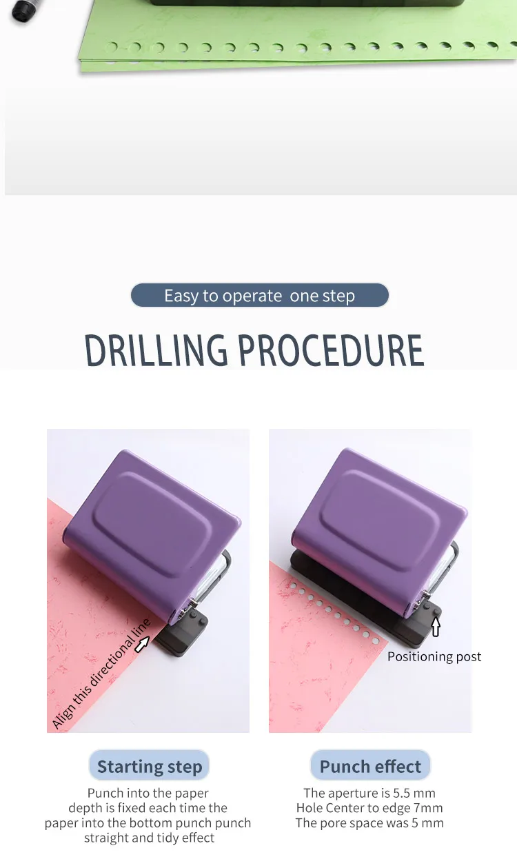 Saitao Manufacturer A4 A5 B5 Office Documents Binder Puncher Metal ...