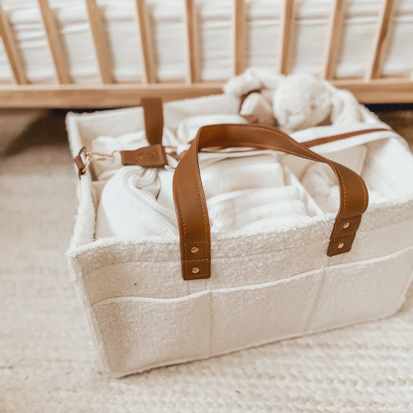 Custom Baby Shower Basket Baby Mummy Bag Organizer Teddy Caddie Baby ...