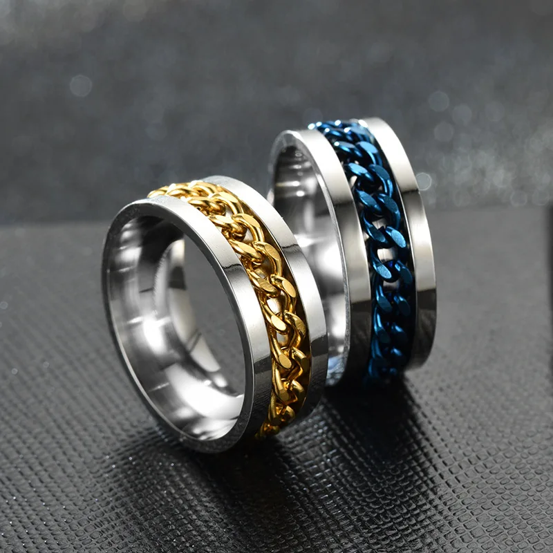 Custom Spinner Rings Beautiful Stainless Steel Ring Jewelry for Unisex ...