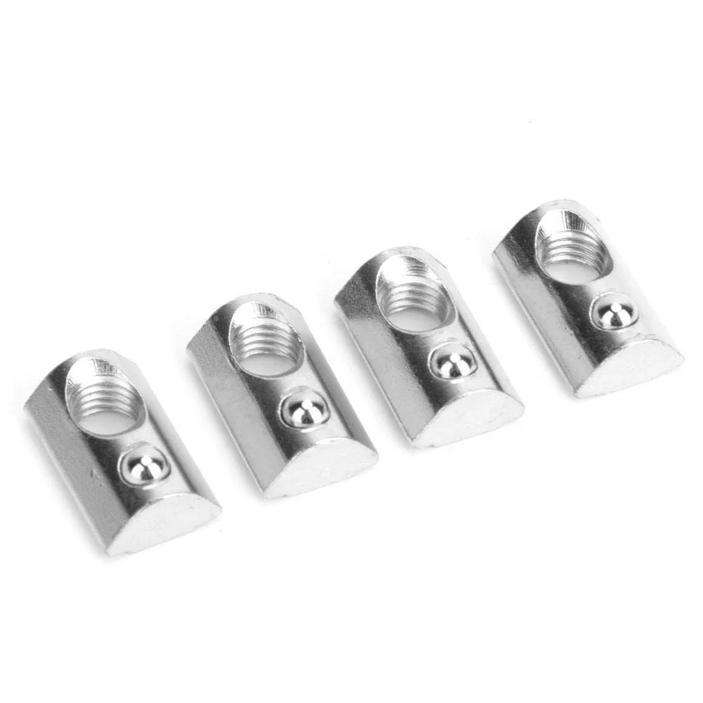 M4 M5 M6 M8 M10 Polished Ball Marble Nut with Spring Loaded Drop-in T ...