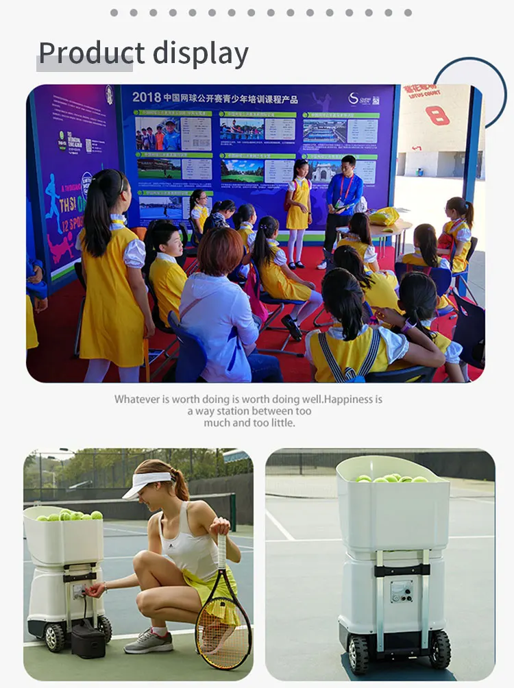 Plus Smart Tennis Automatic Ball Machine Portable External Battery With ...