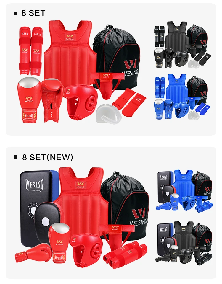 Wesing Wushu Sanda 8pcs Set - Durable Boxing Training Equipment for ...