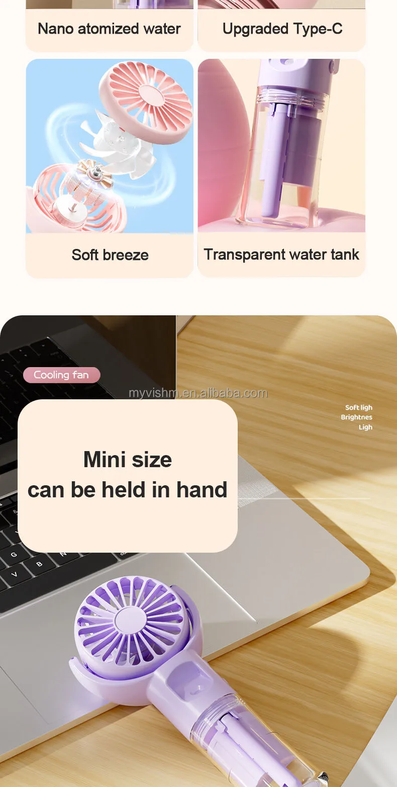 Rapid Cooling Misting Fan - Rechargeable Outdoor Solution