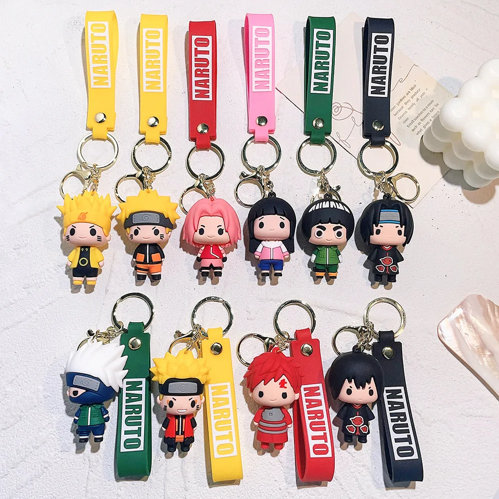 Wholesale 3d 2d Anime Keychain Rubber Cartoon Japan Anime Pendant Key ...