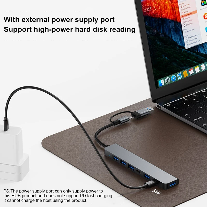 Av 4K Otg Ethernet Adapter Usb-C Lan Usbc Hdtv Uusb Rj45 7 in 1 3.0 ...
