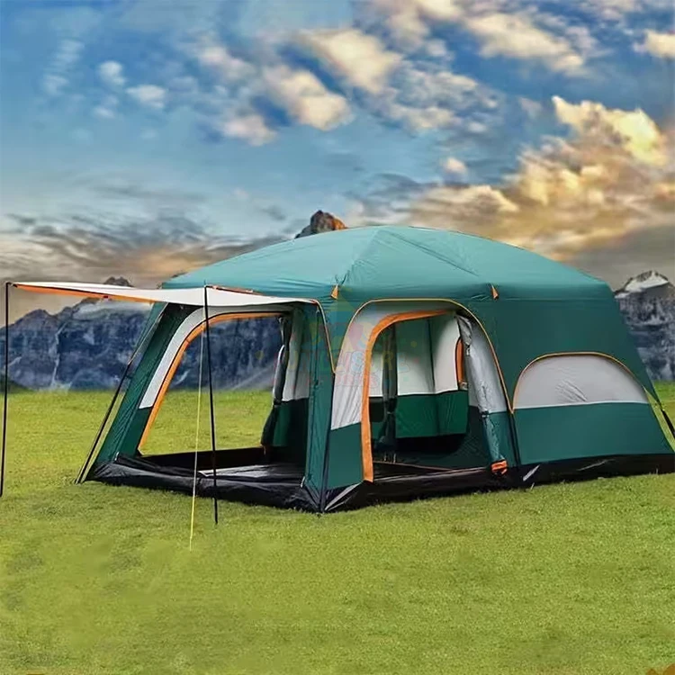 Luxury 10-Person Camping Tent Waterproof Dome Outdoor Heavy Duty Two ...