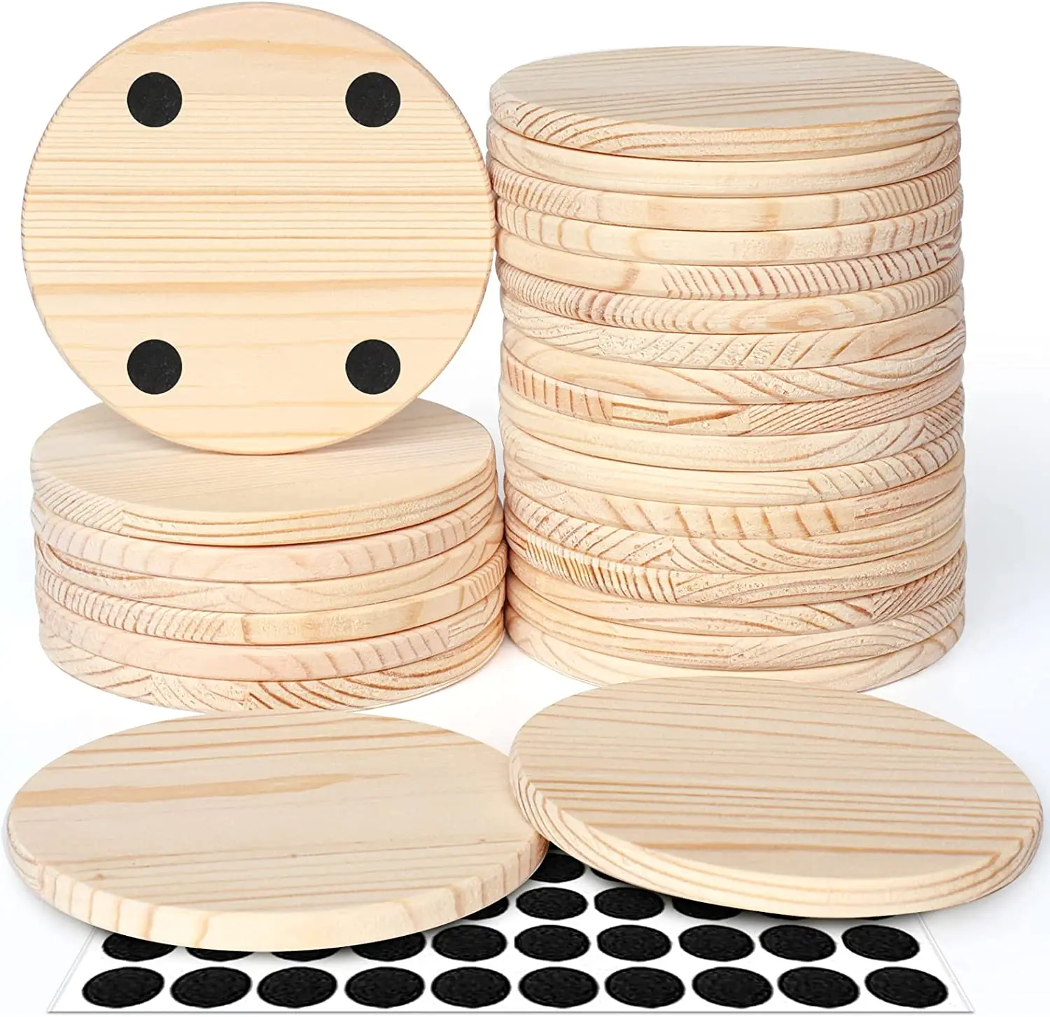 Shape Blank Wooden Coasters,Used For Manual Non-slip Silicone Dots,For ...