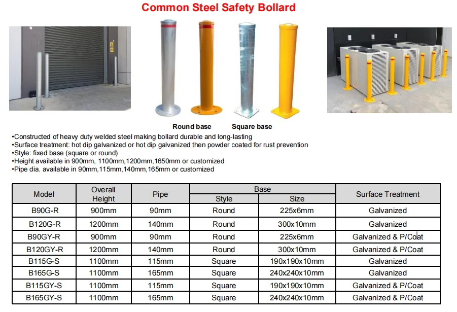 Steel Pipe Safety Bollard - High Visibility & Durability