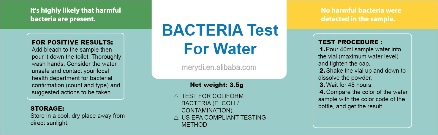 Bacteria Test Kit For Water Swimming Pool Spa - Buy Bacteria Water Test ...
