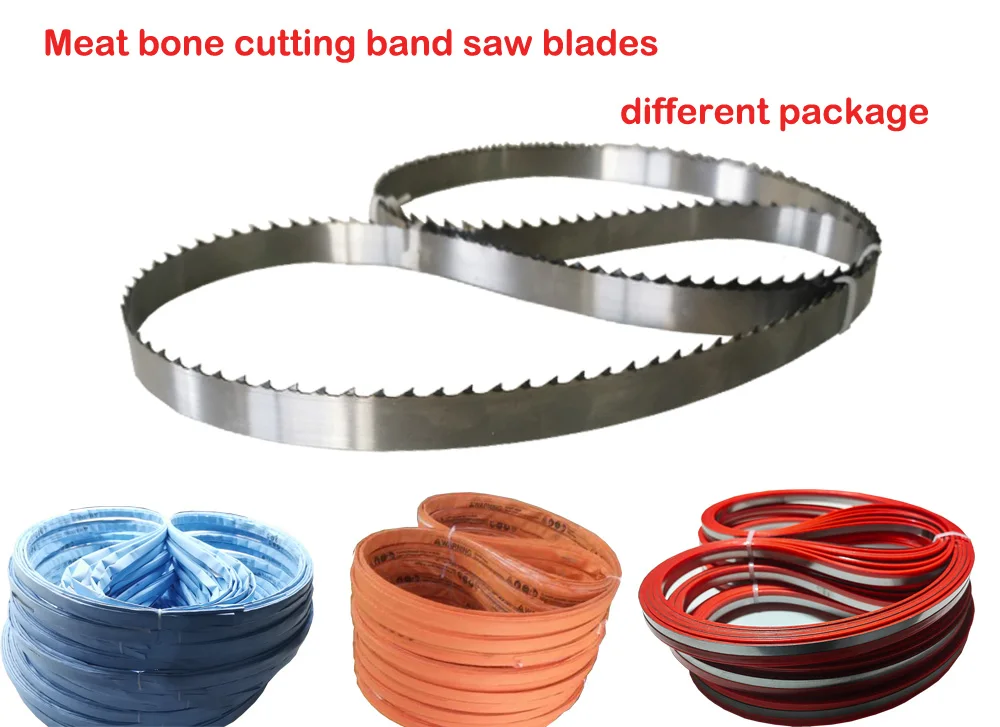 Food Grade 1950 mm 4TPI Frozen Meat Saw Blade Meat and Bone Band Saw ...