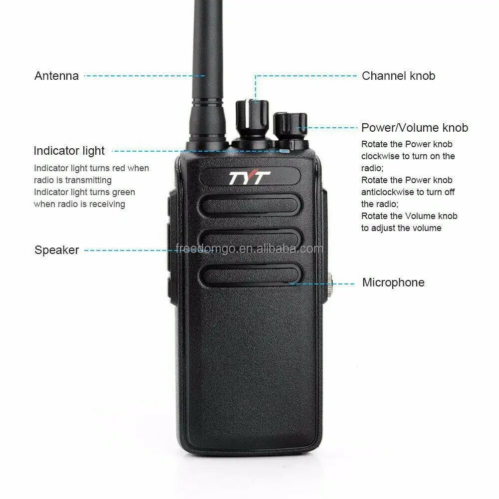 TYT MD 680D Interphone Powerful 10W UHF/VHF TYT Walkie-talkie with SMS ...