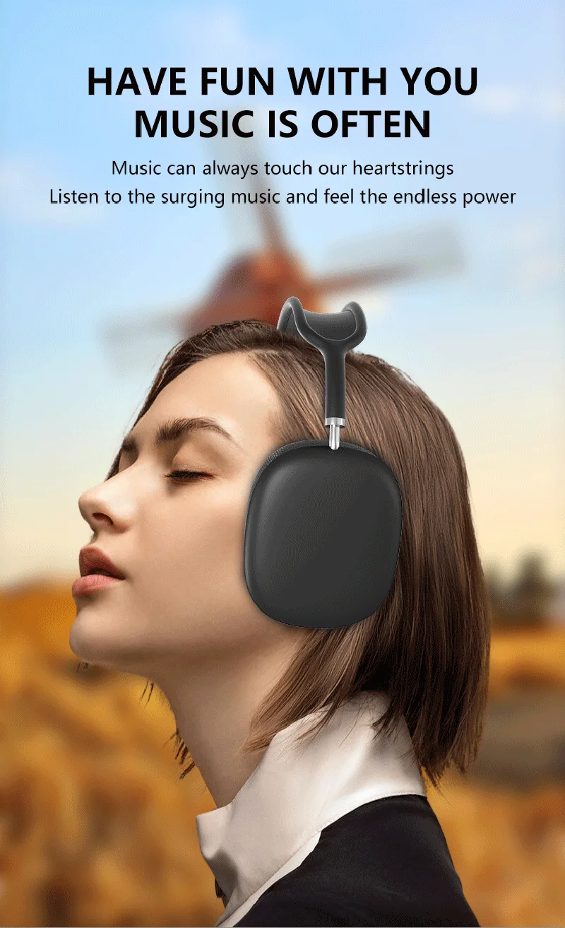 Audifonos Bluetooth 2023 Anc P9 Head Phone Wireless Headset Audifonos ...