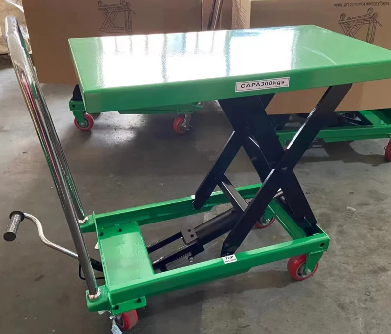 Manual Scissor Lift Platform - 1 Ton Capacity & 1 Year Warranty