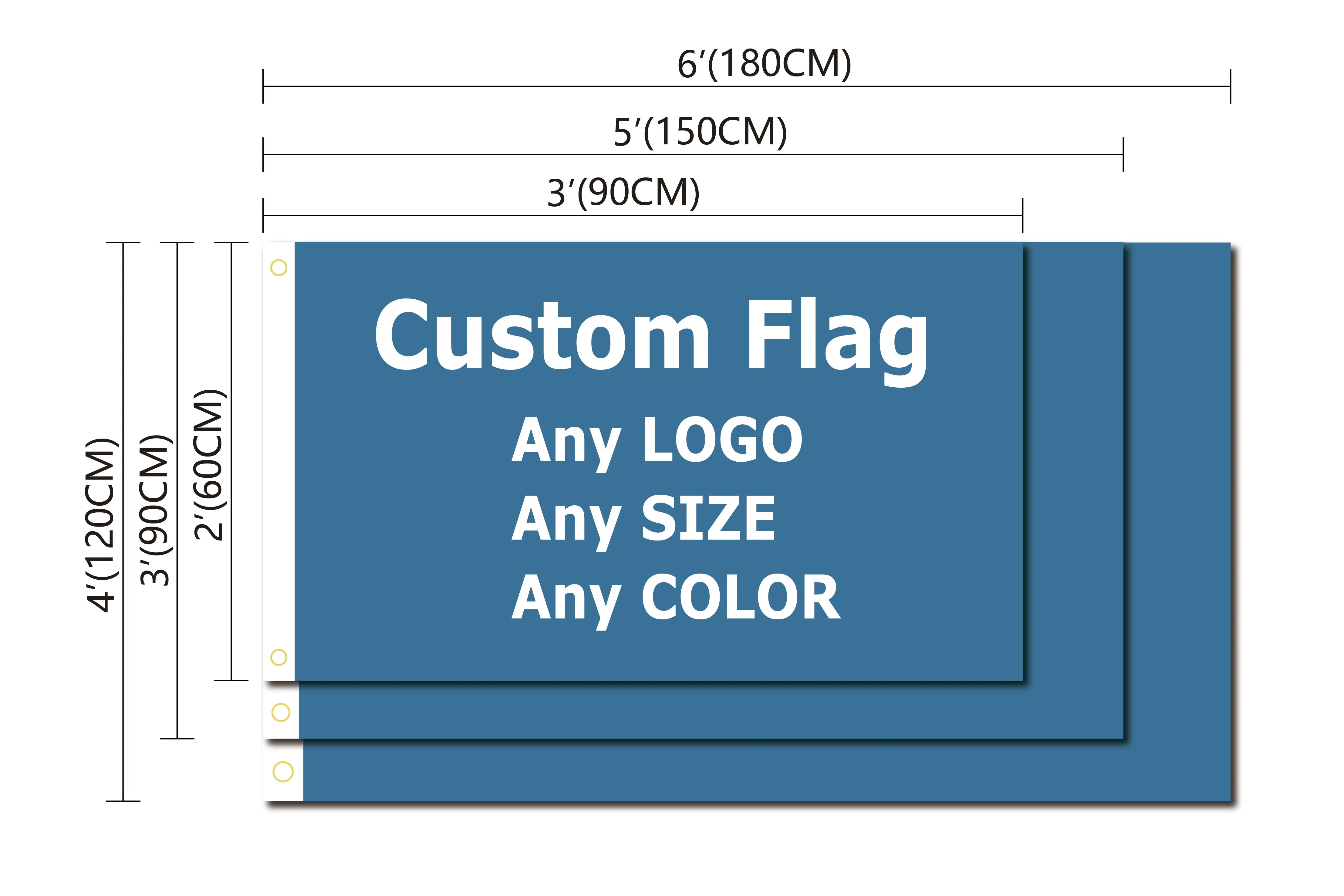Promotion Outdoor Flying 3x5ft Custom Flags - Unique Designs