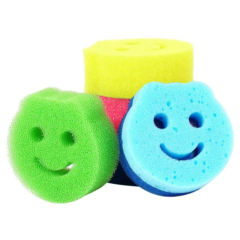 2025 Cartoon Creative Face Sponge Wipe Loofah Sponge Dish Washing ...