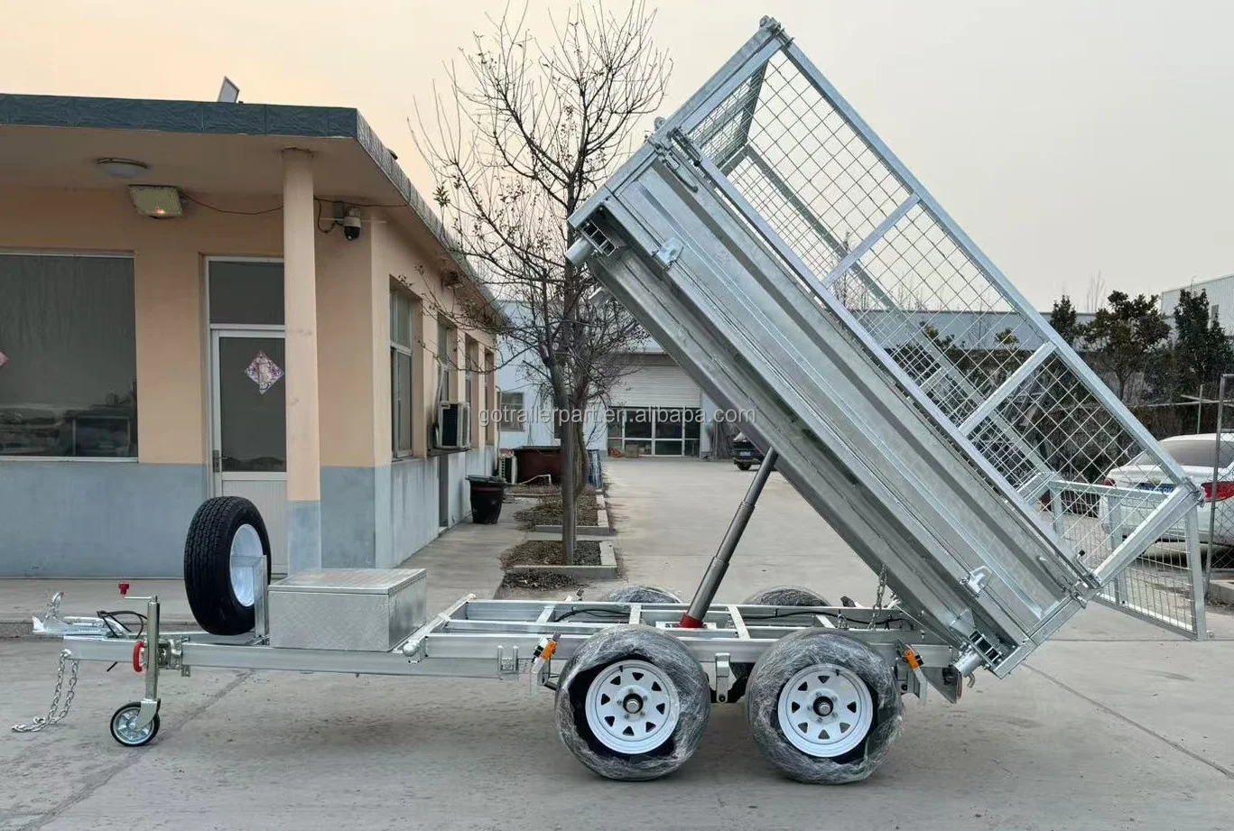 3-sided Hydraulic Tipper Cage Trailers 2000KG GTM Electric Cage Box ...