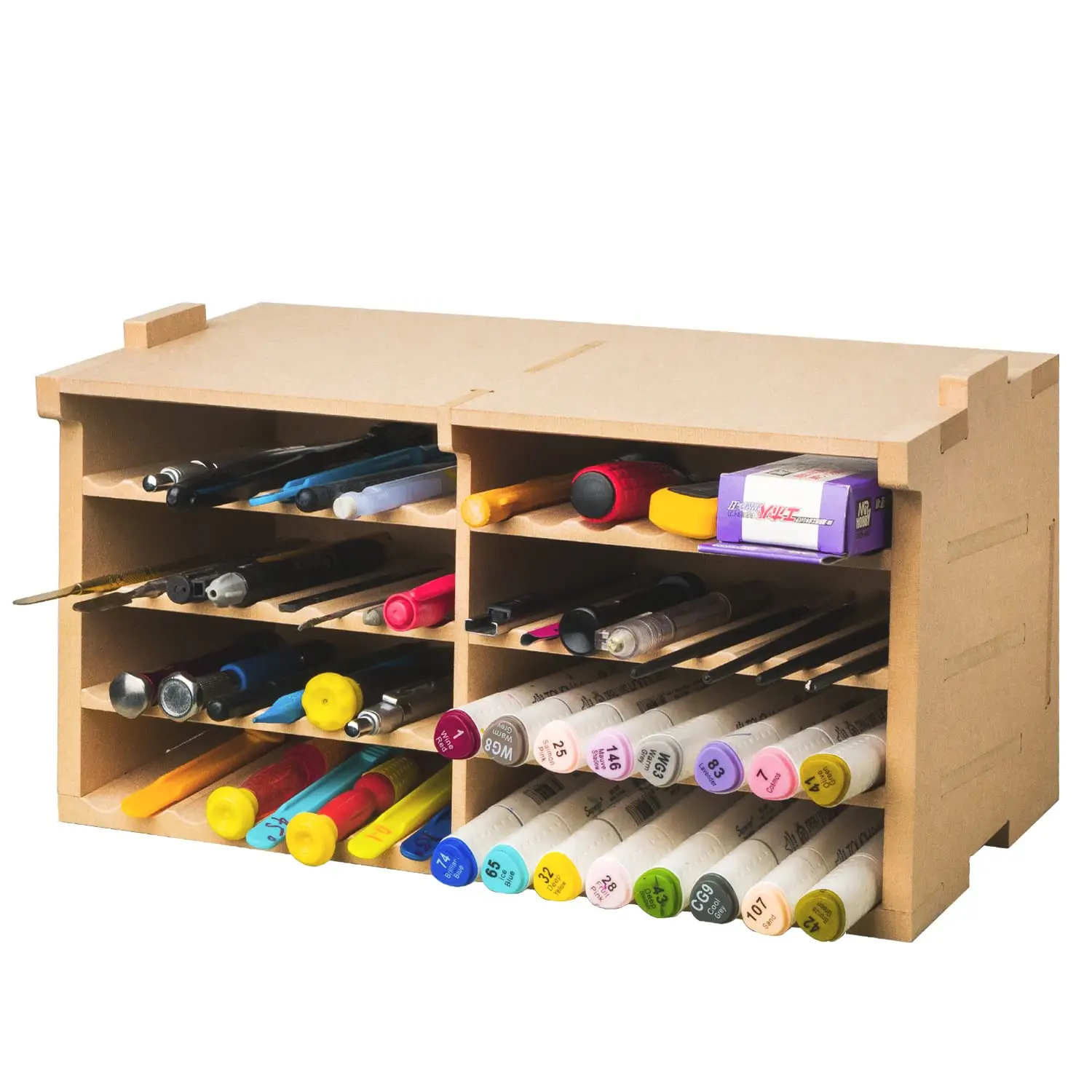 Wooden Model Paint Rack Organizer Paint Storage with MDF Material Craft ...