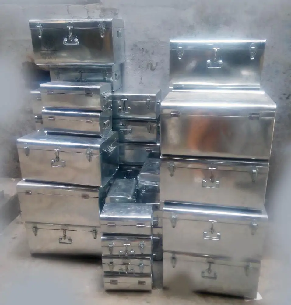 Galvanized Trunk Box for Cloth Storage - Luxury & Protection