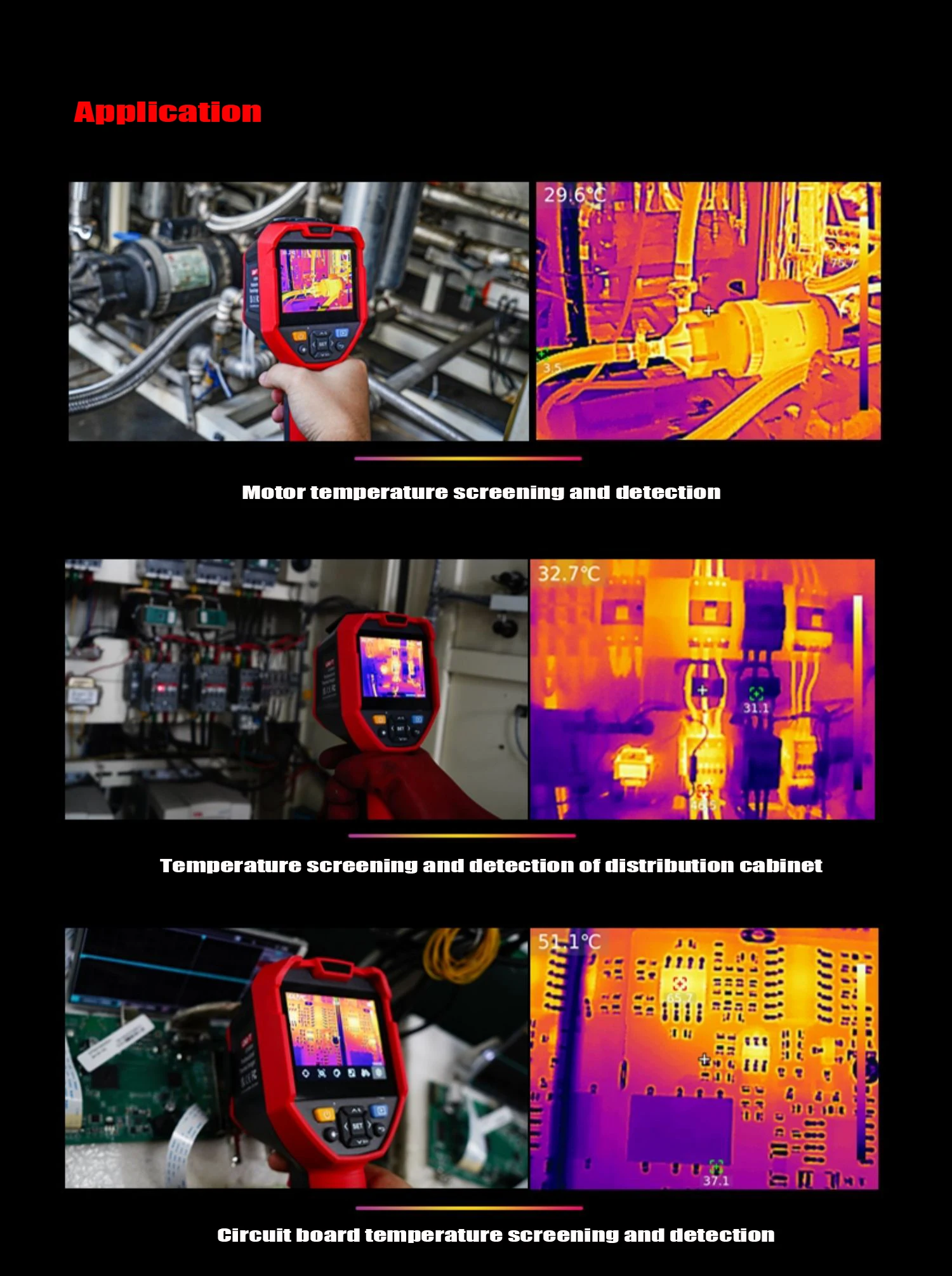 Touch Screen UNI-T UTi260V Infrared Thermal Imaging Camera for ...