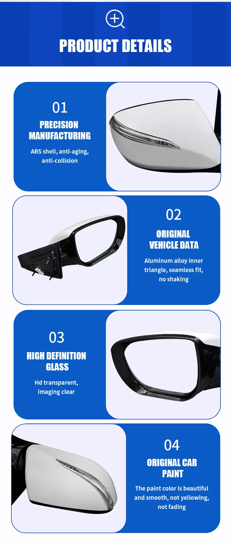 Hyundai Santa Fe IX45 2013-2015 Side Mirrors with Lamp