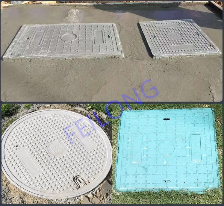 Anti-slip GRP FRP Composite Manhole Cover with Embossed Surface Design ...