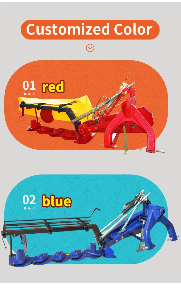 8 Discs Finger Wheel Lawn Hay Rotary Mower 3 Point Link /rotary Disc ...