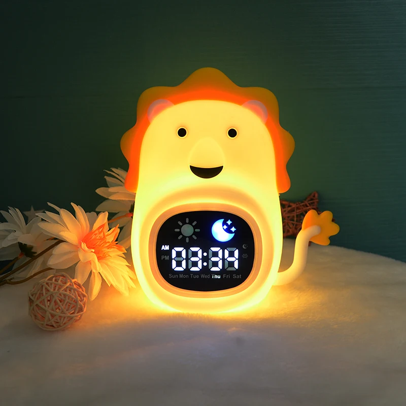 Custom Beside Led Lamp Kids Speaker Children Wake Up Sleep Trainer ...