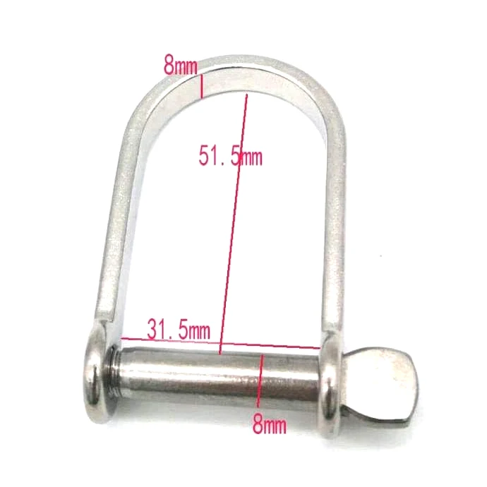 Marine Grade Stainless Steel 316 Stamped Shackle Anchor Width D Shackle ...